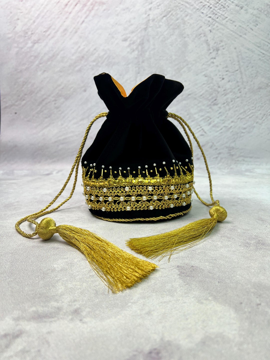 A Velvet Black Renaissance Bag, Historical Purse, Made to Order - Etsy