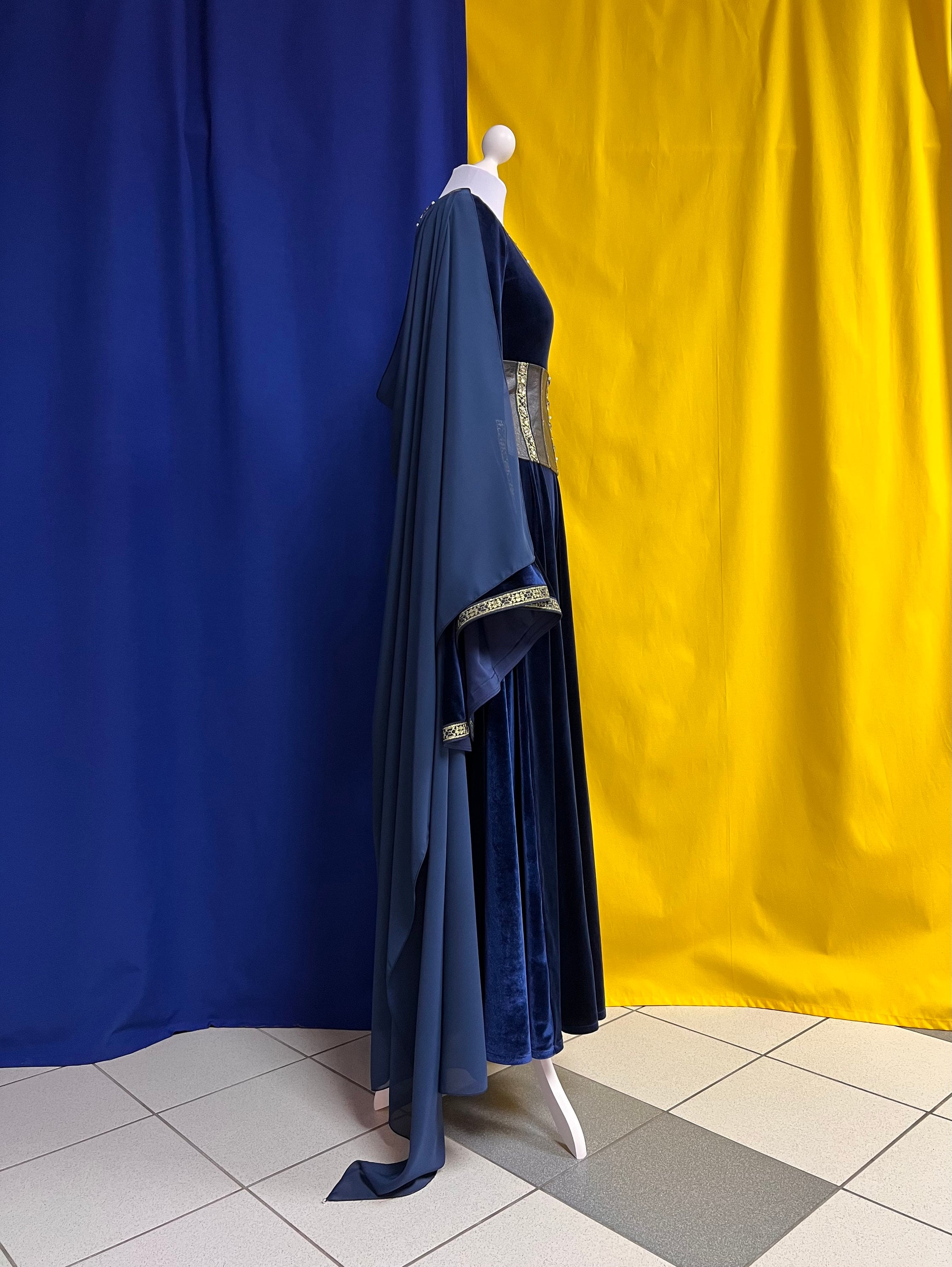 Elven Blue Dress Lord of the Rings Dress Galadriel Dress - Etsy