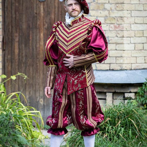 Golden Renaissance Men's Costume Medieval Costume Prince - Etsy