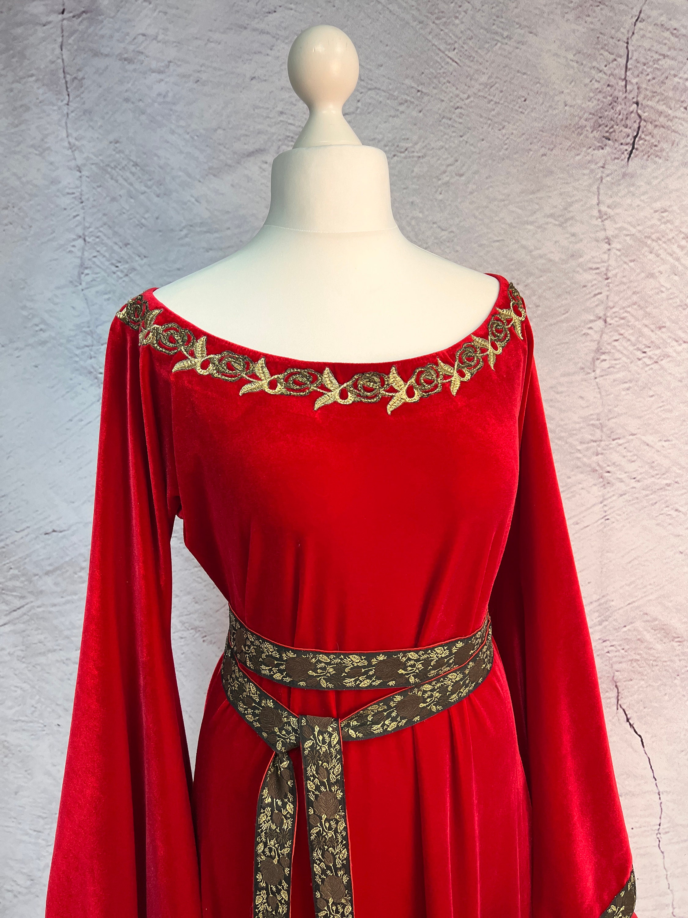 Fantasy Red Elven Dress Lord of the Rings Dress Galadriel - Etsy