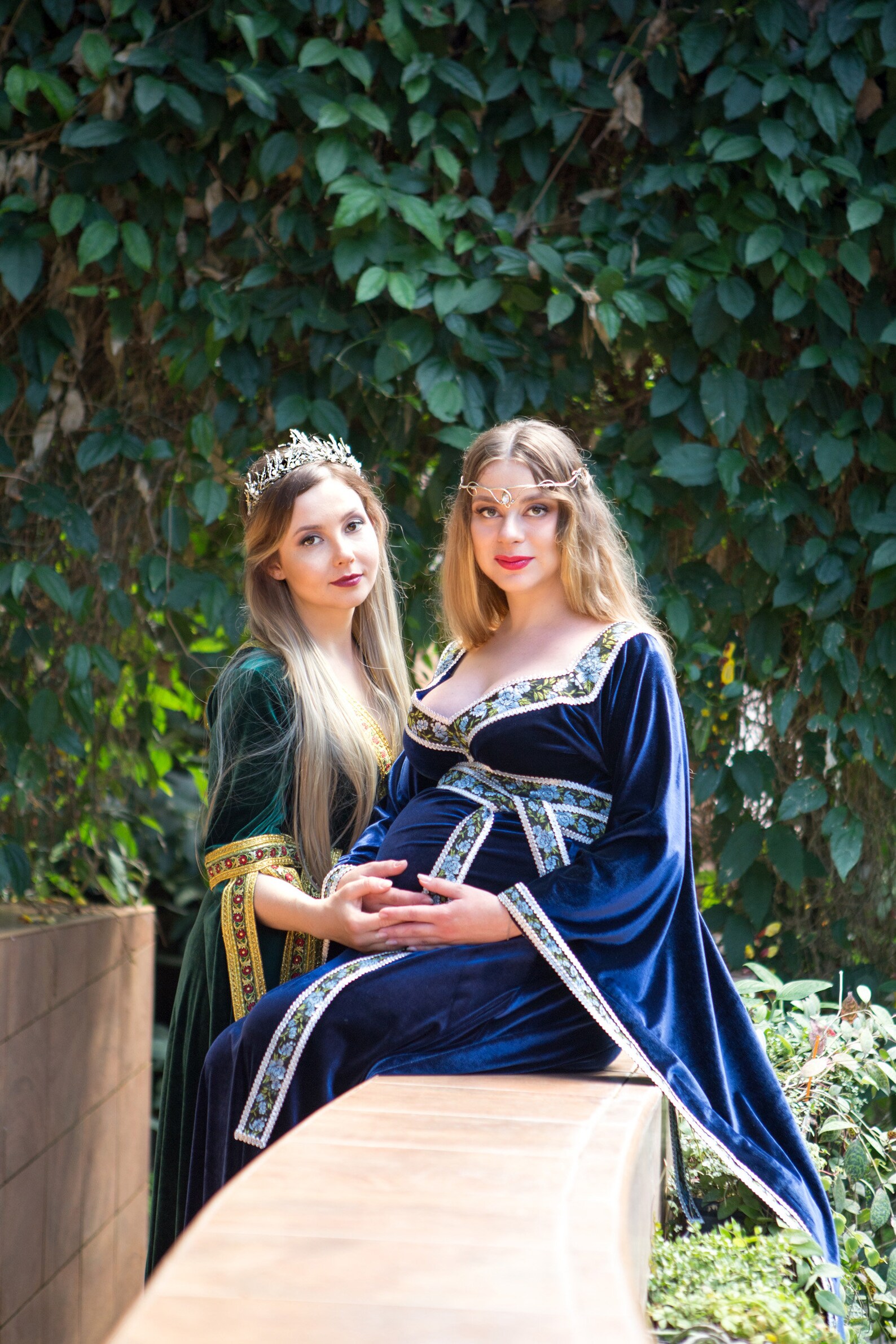 Vestido de elfo Vestido medieval de terciopelo vestido de elfo azul ...