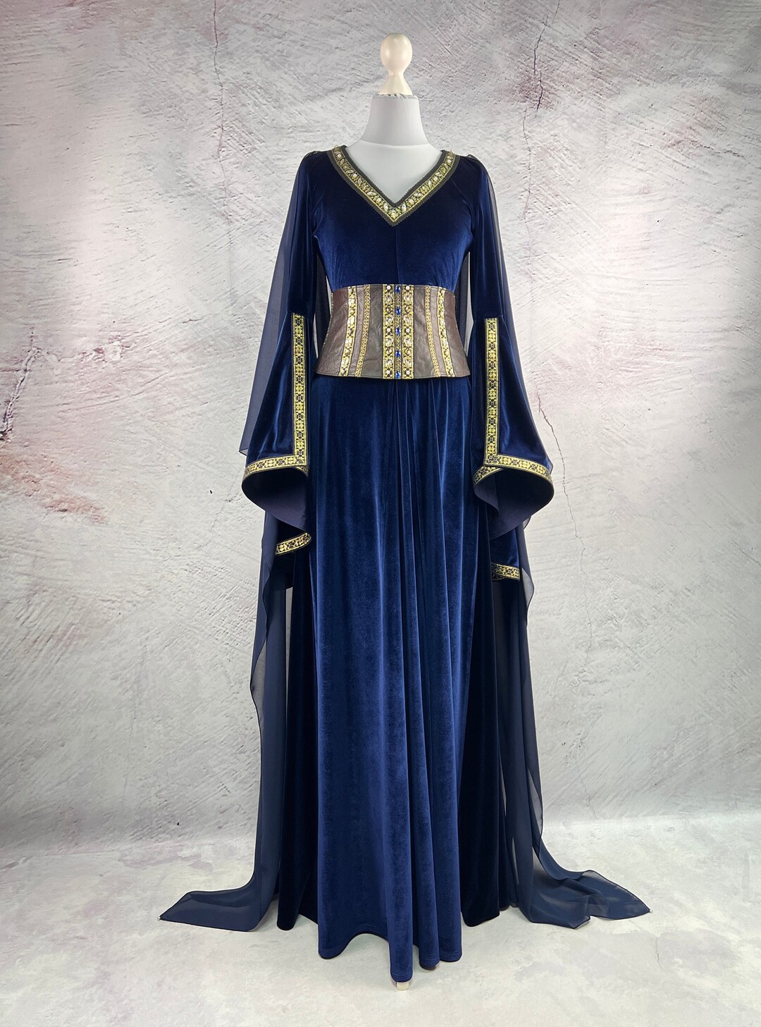 Elven Blue Dress Lord of the Rings Dress Galadriel Dress Made to Order ...