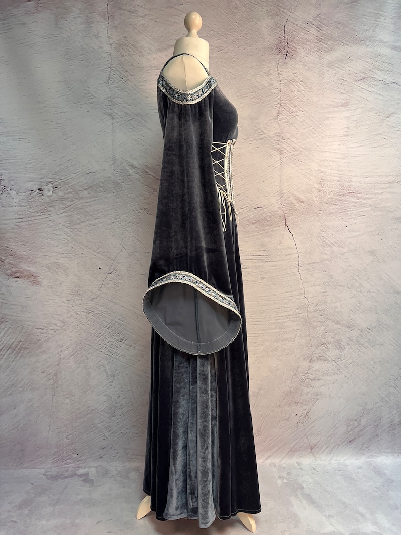 Elven Gray Wedding Dress Lord of the Rings Dress Galadriel Dress - Etsy
