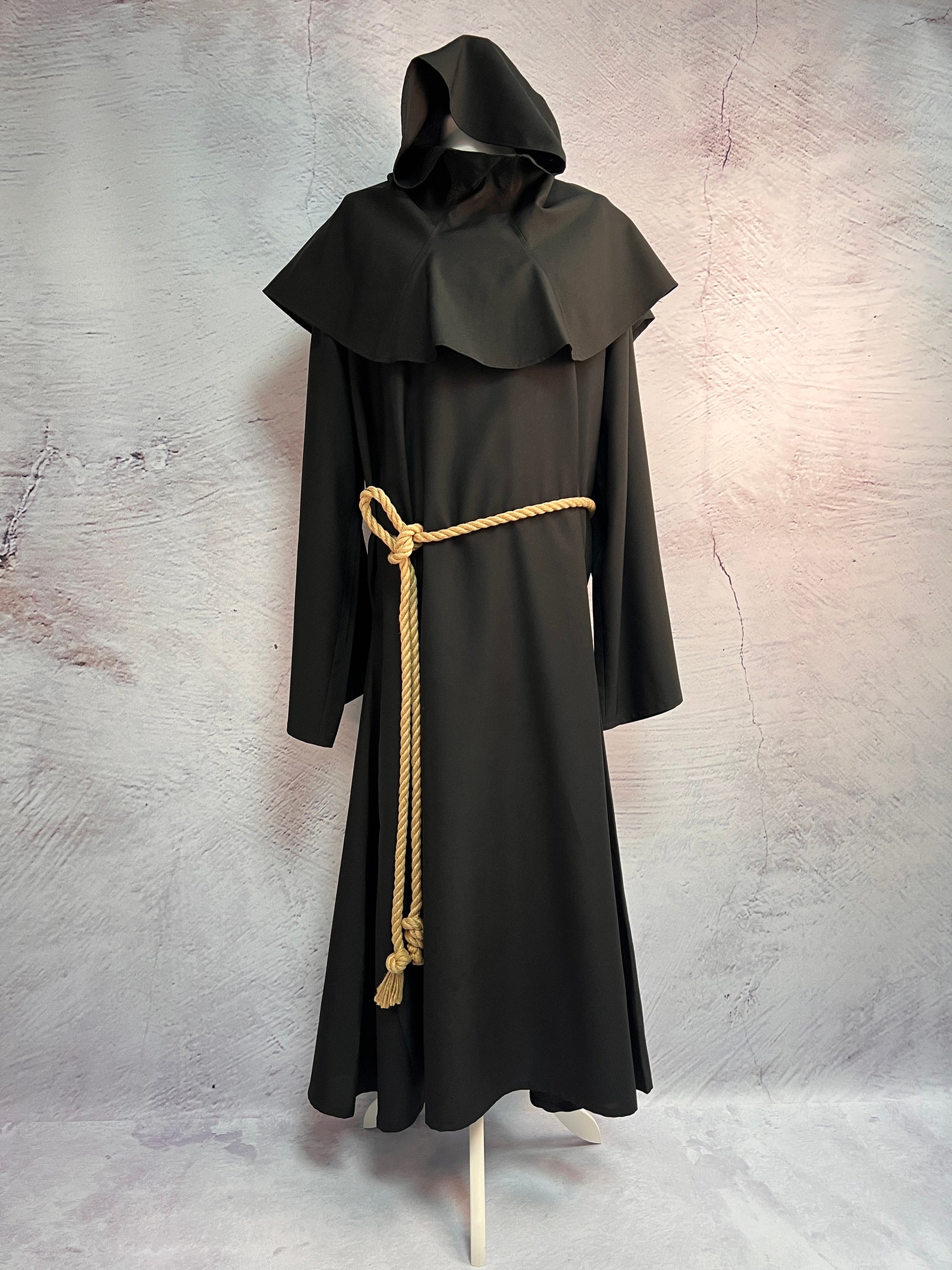 Medieval Monk Costume, Grim Reaper Costume, Robe and Hood, Friar ...