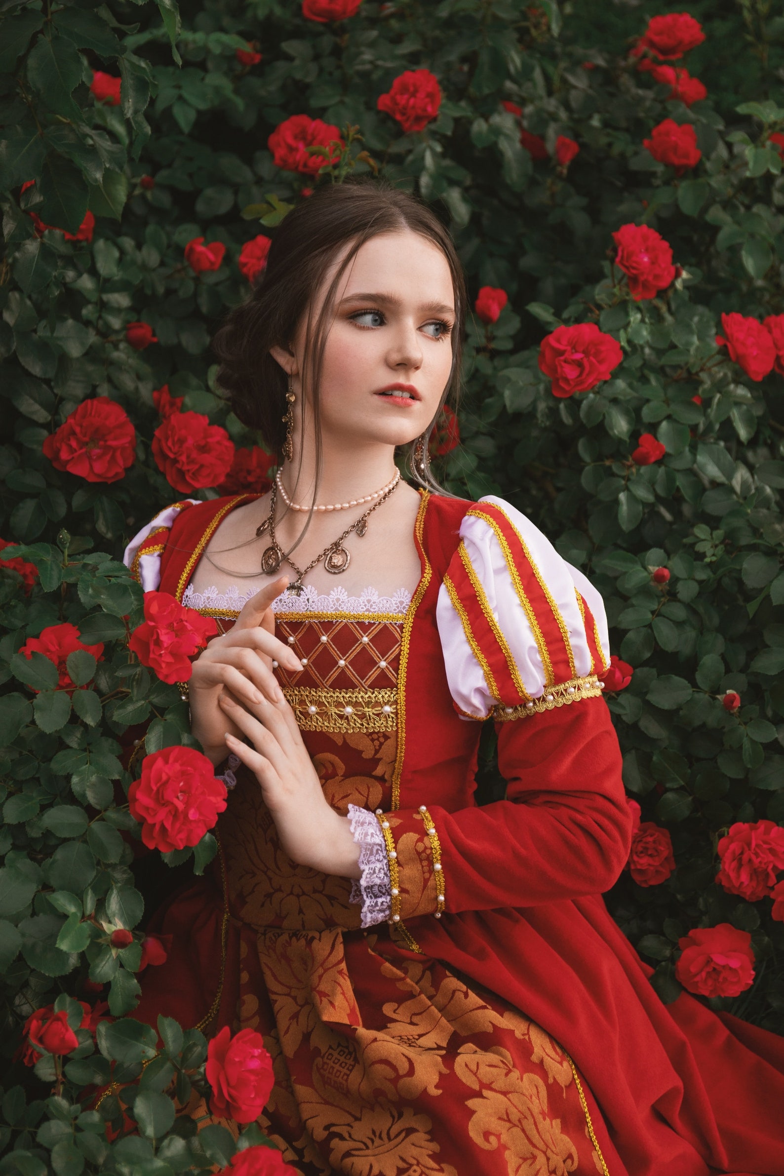 Red Italian Renaissance Dress 16th Century - Etsy