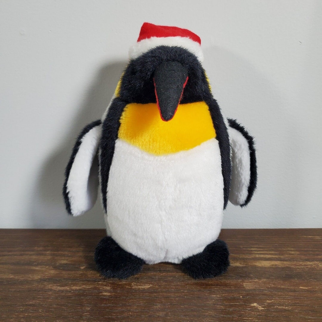 Ganz Popsie Emperor Penguin Plush Christmas Hat 90s Stuffed Animal ...