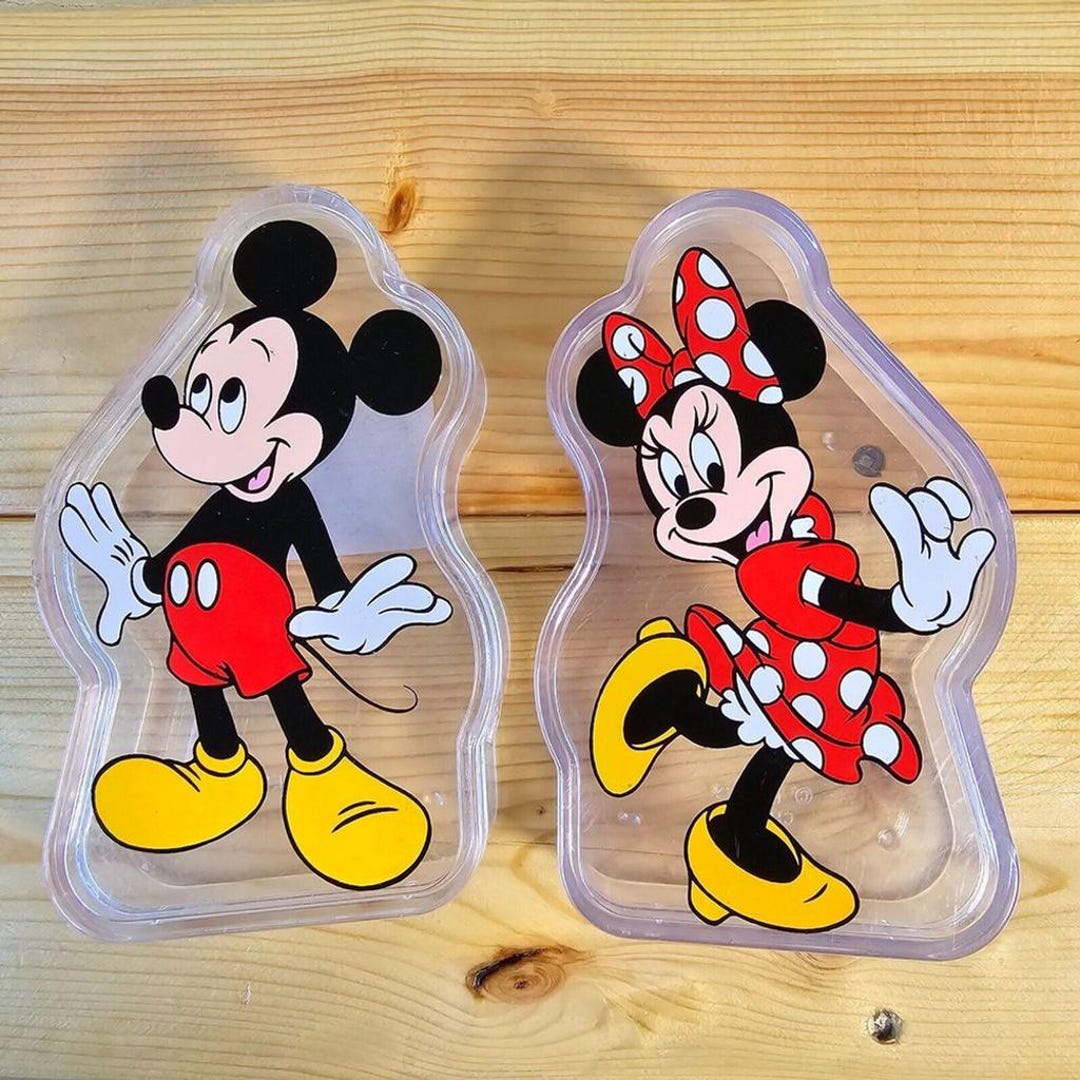 Vintage Disney Mickey and Minnie Mouse Empty Candy Plastic Containers ...