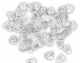 Brass Earring Stopper With Rubber Ear Nuts & Ear Wire Backs - Etsy