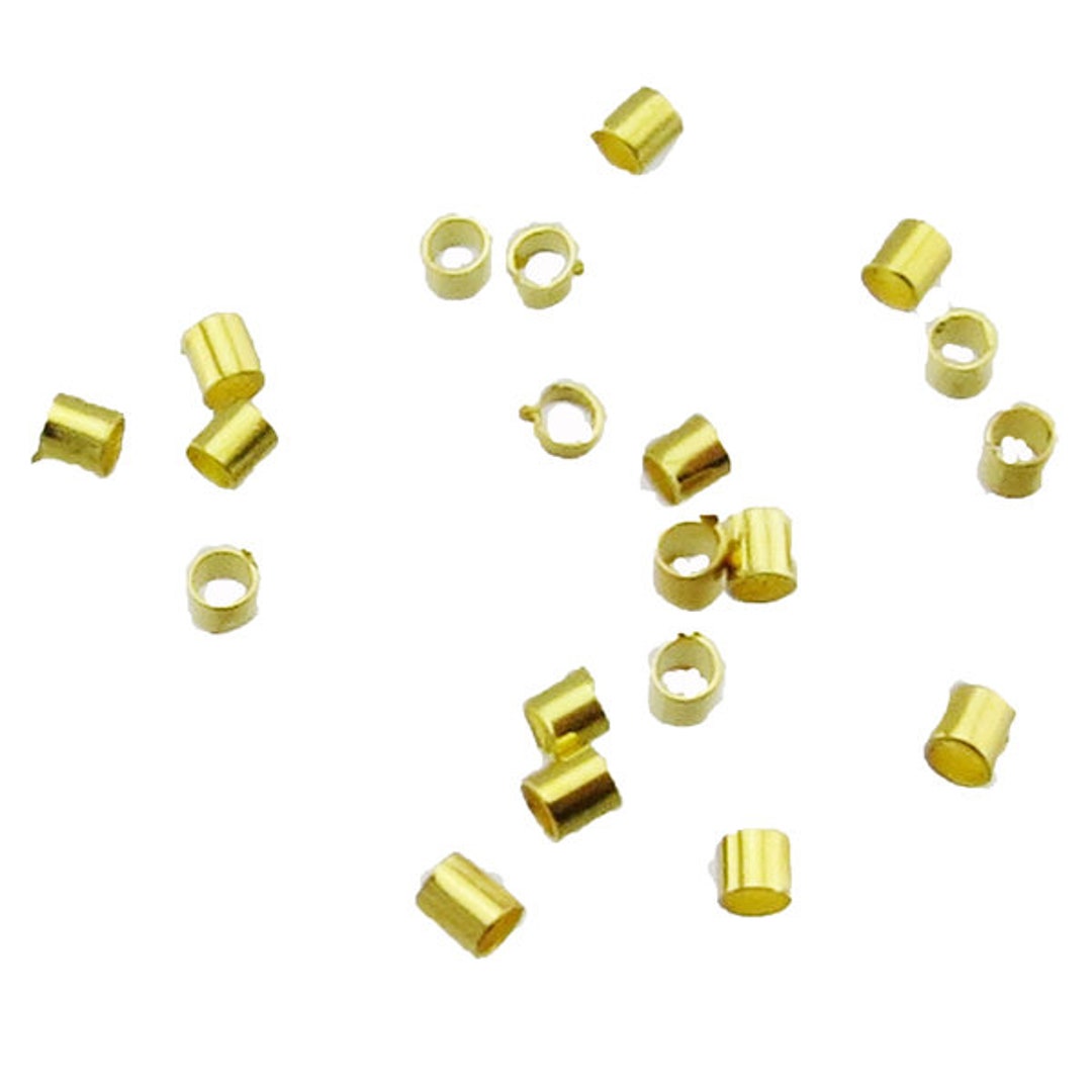 Crimping Tube 1.5 Mm 100 Piece Gold-coloured - Etsy