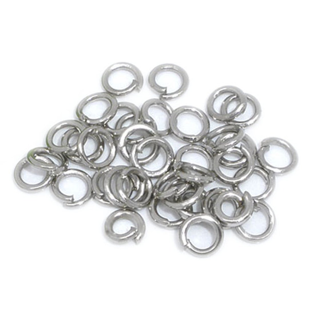 100 Open Bending Rings 5 Mm Antique Silver - Etsy