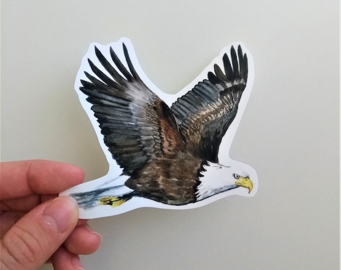 Bald Eagle Stickers, Watercolor Eagle Stickers, for Water Bottles ...