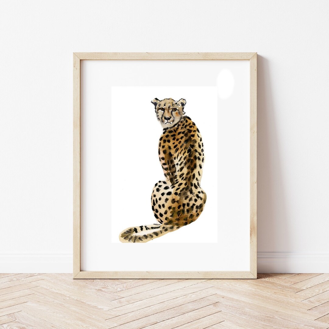 Cheetah Painting | Watercolor Artwork | Hand Painted | Wildlife Art ...