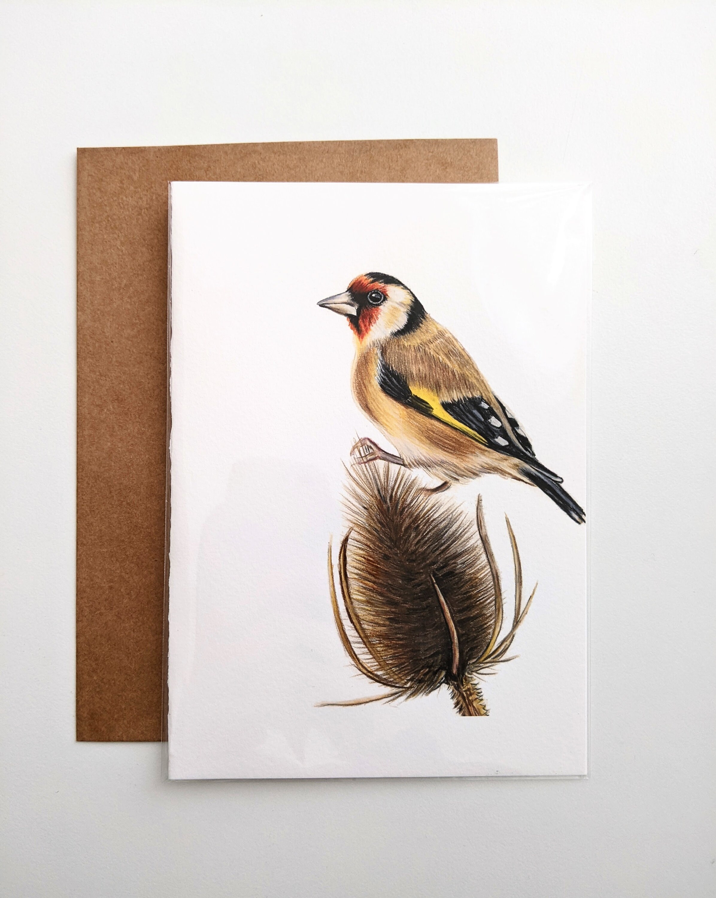 Goldfinch Greeting Card Wildlife Artwork Card Bird | Etsy