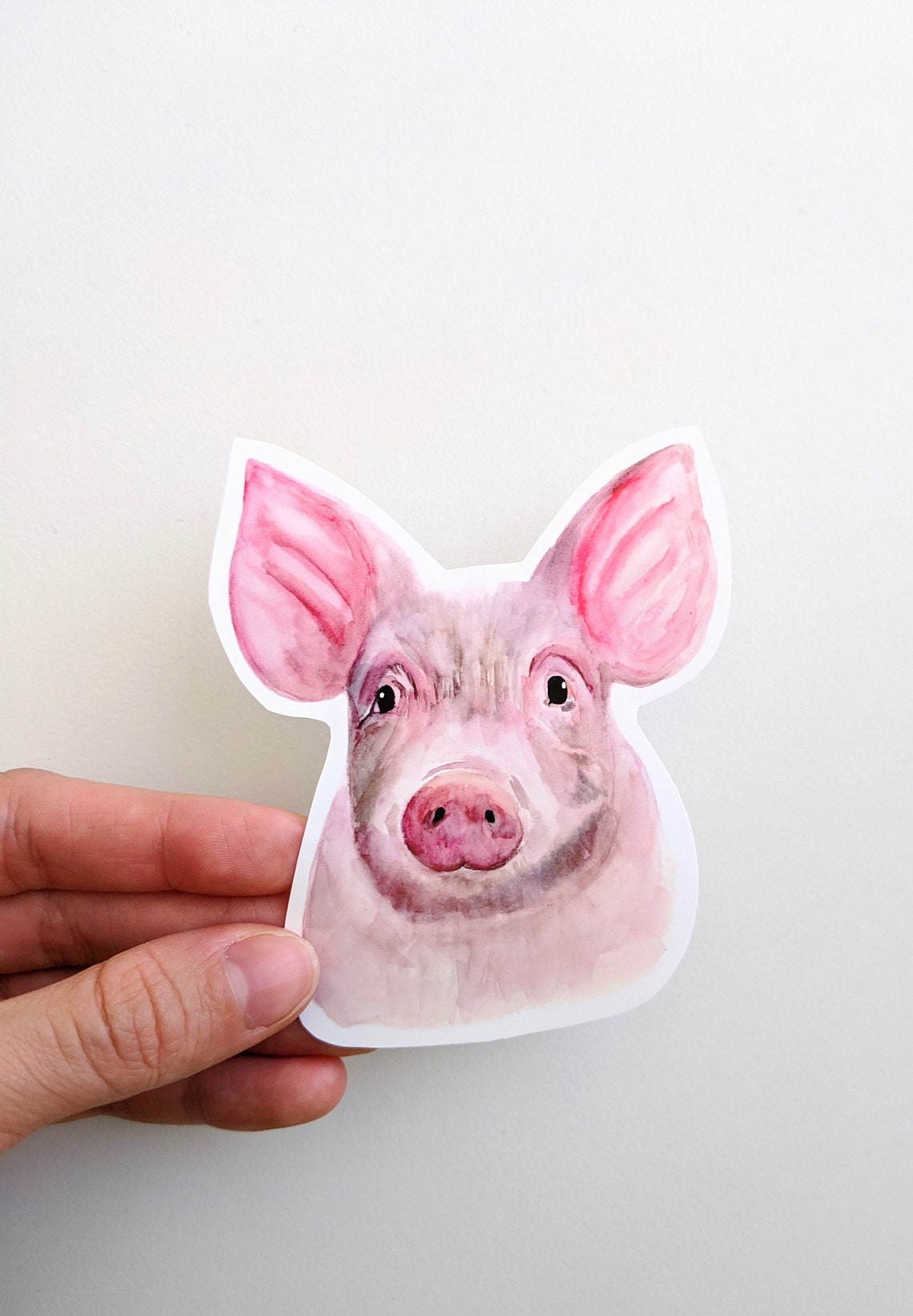 Pig Stickers Adorable Pink Pig Vinyl Stickers for Water | Etsy