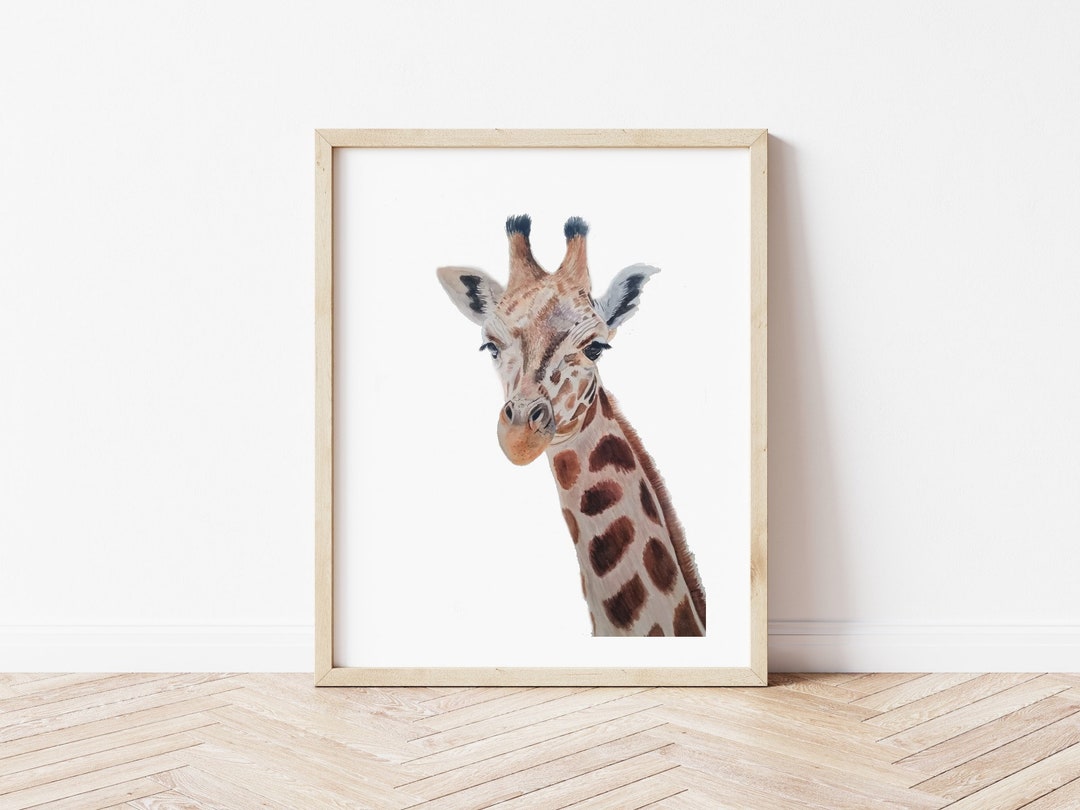 Original Watercolor Giraffe Painting, Watercolor Wildlife Art, Hand ...