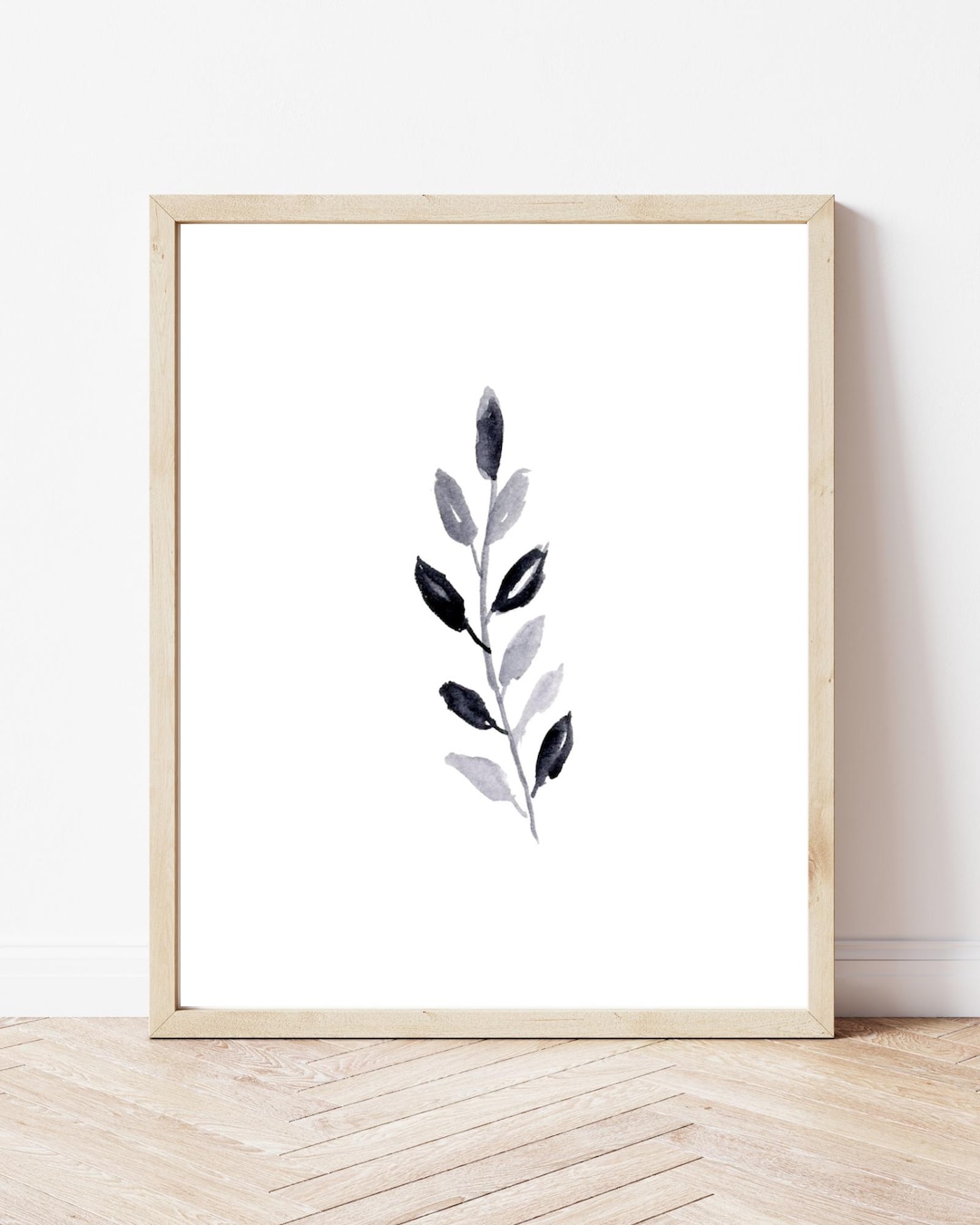 Watercolor Modern Purple Leaf Printable | 8"x10" Digital Print - Etsy