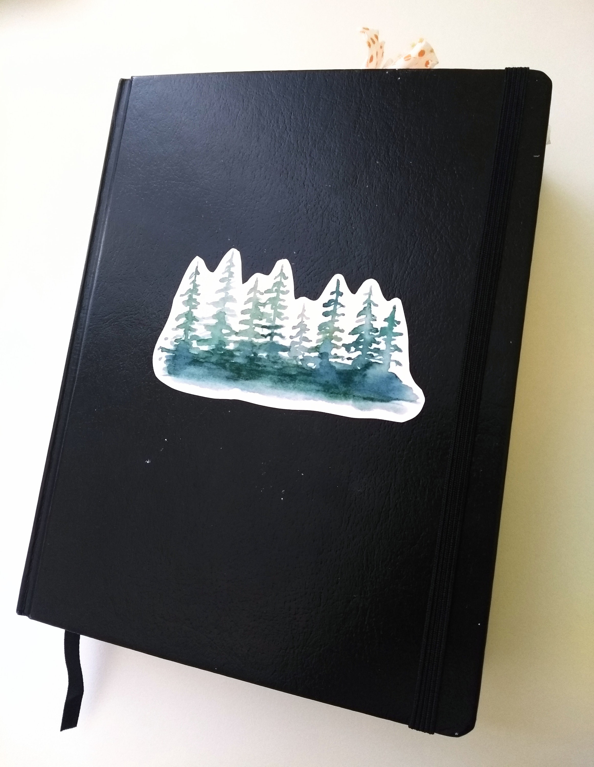 Pine Trees Sticker Watercolor Vinyl Sticker for Laptops and | Etsy