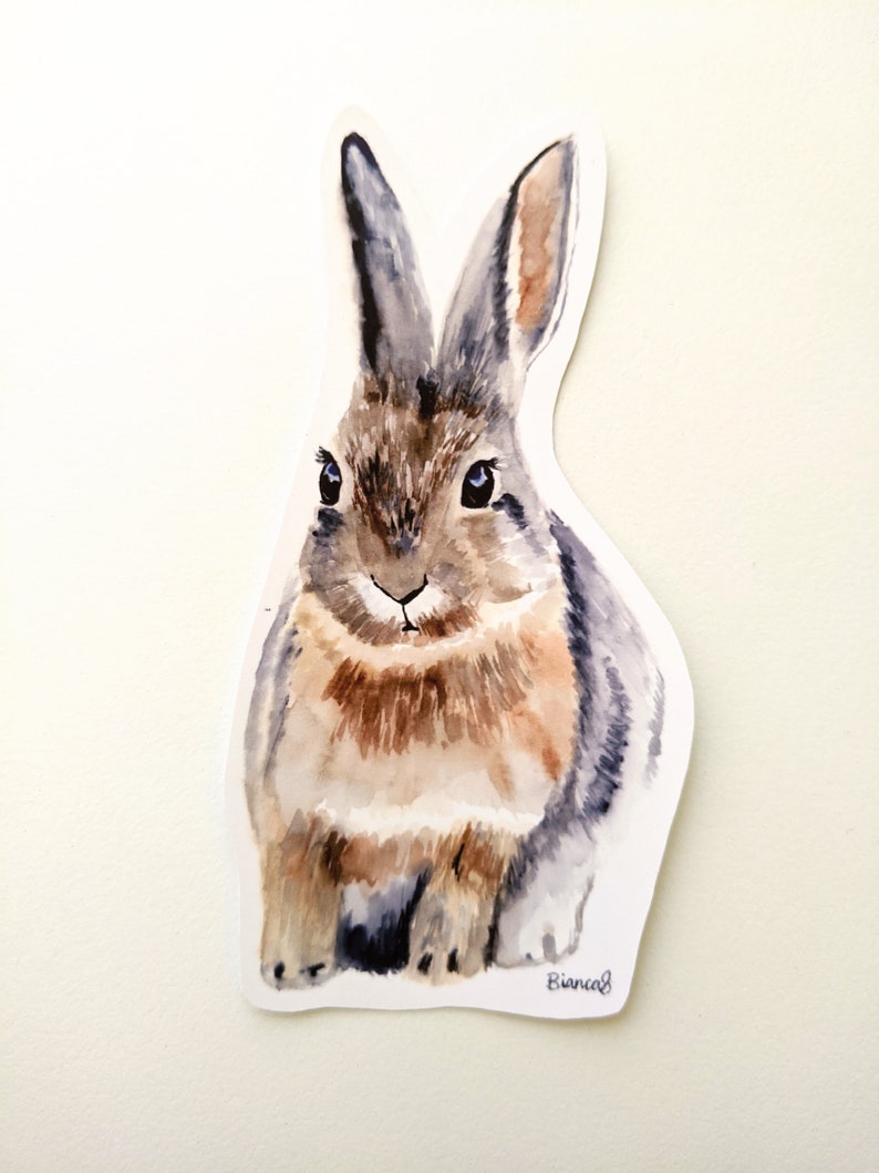 Bunny Stickers Adorable Rabbit Vinyl Stickers for Water | Etsy