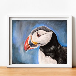 Puffin Drawing | Pastel Artwork | 10"x12" Bird Art | Realistic Painting ...
