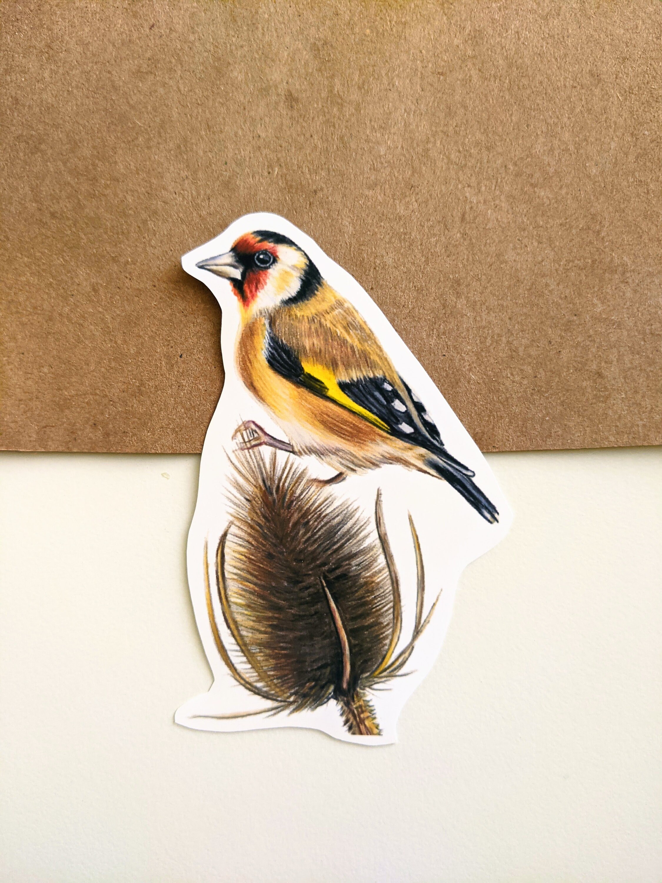 Goldfinch Bird Stickers Vinyl Stickers Colored Pencil Bird | Etsy