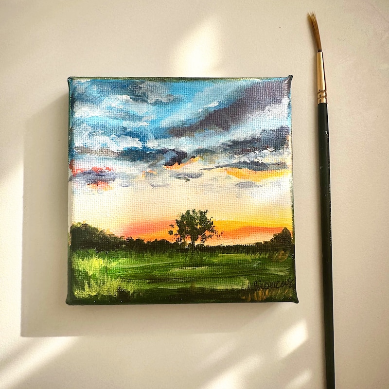 4x4 Painting - Etsy