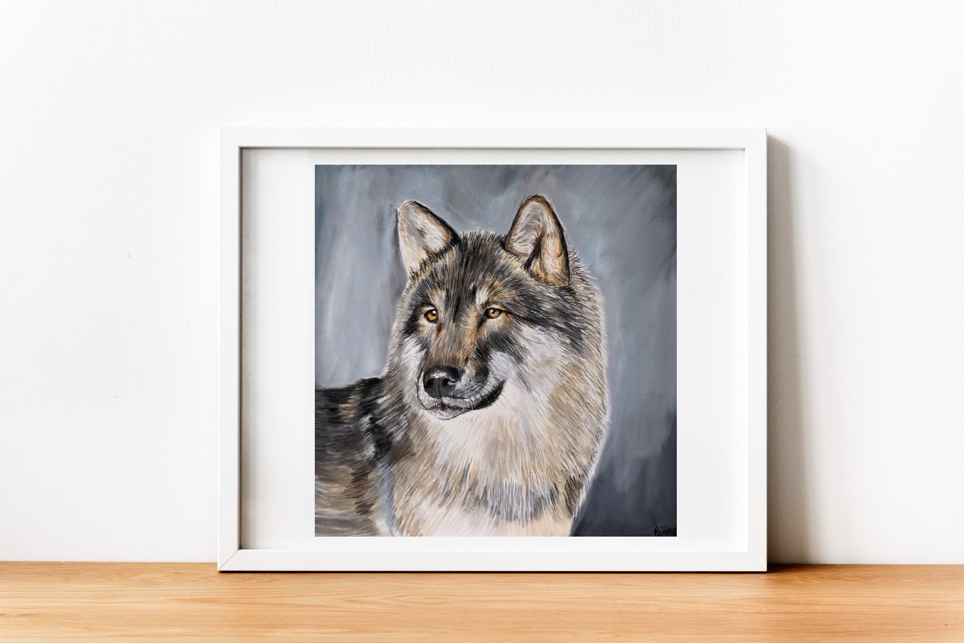 Wolf Artwork | Hand Drawn Pastel Wolf Art | ORIGINAL Art | 11"x11" - Etsy