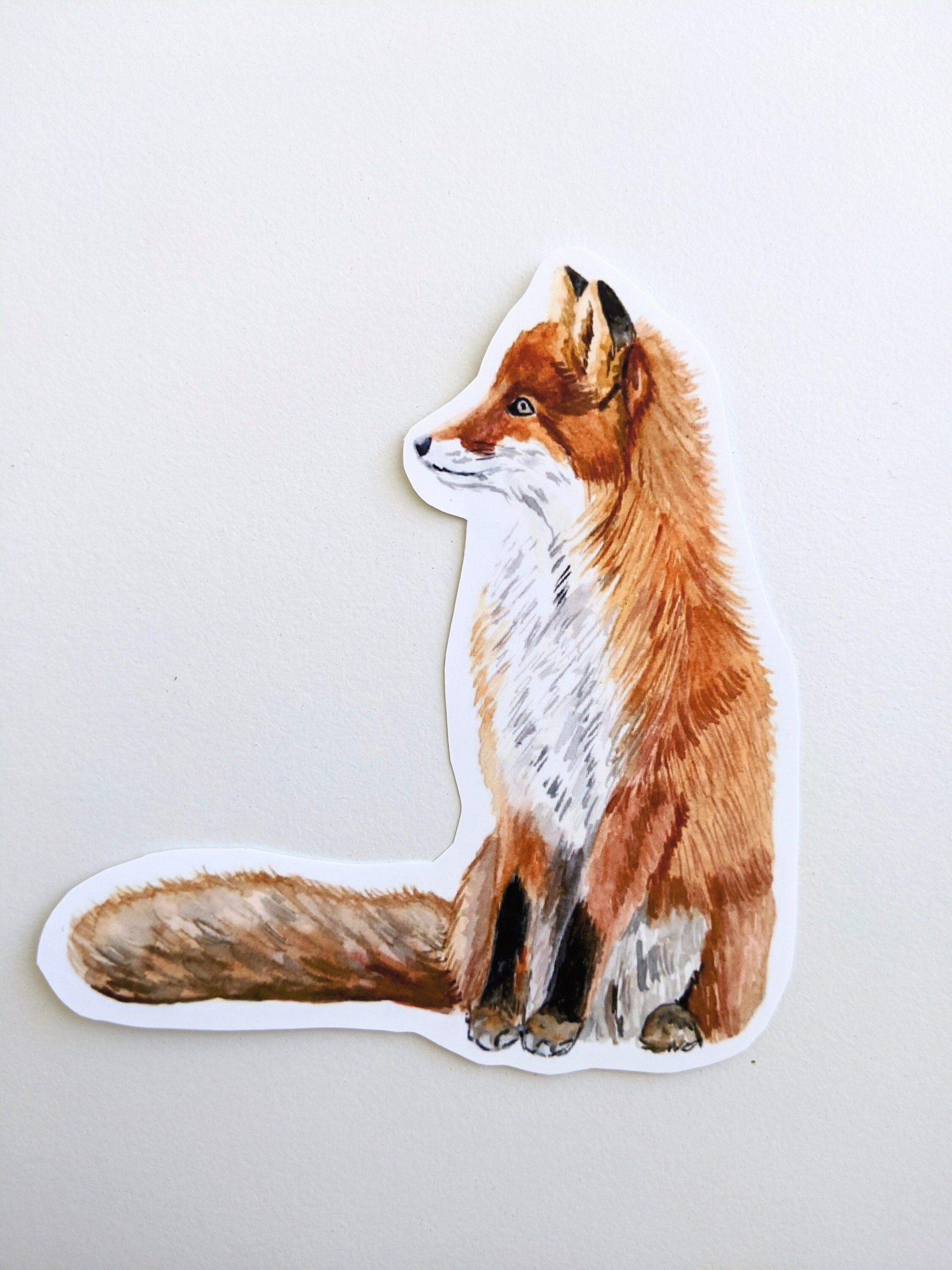 2 Fox Stickers Watercolor Fox Vinyl Stickers for Laptops and - Etsy