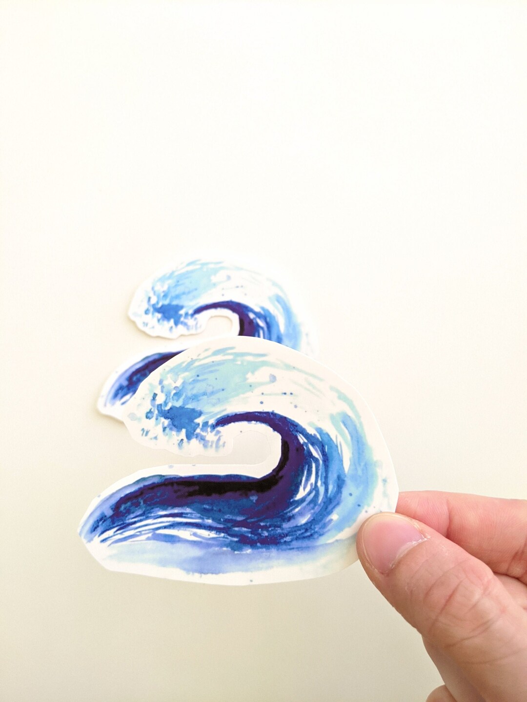 Ocean Wave Sticker, Watercolor Vinyl Sticker, for Laptops and Water ...