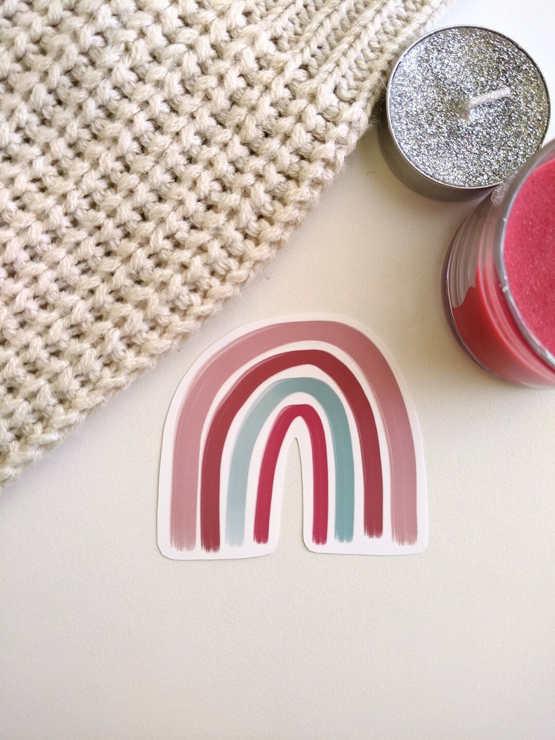 Pastel Rainbow Stickers, for Water Bottles, Laptops, Planners - Etsy