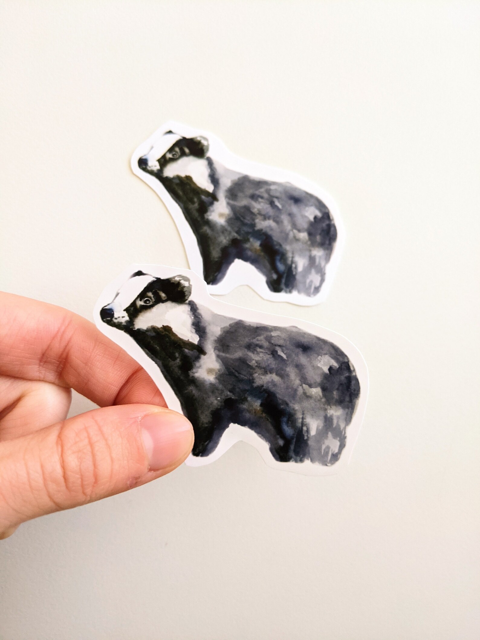 Badger Stickers Watercolor Badger Animal Vinyl Stickers for - Etsy
