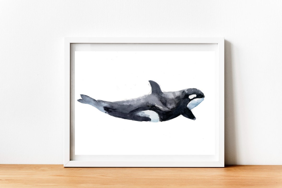 Watercolor Orca | Original Watercolor Painting | 5x7 Hand Painted ...