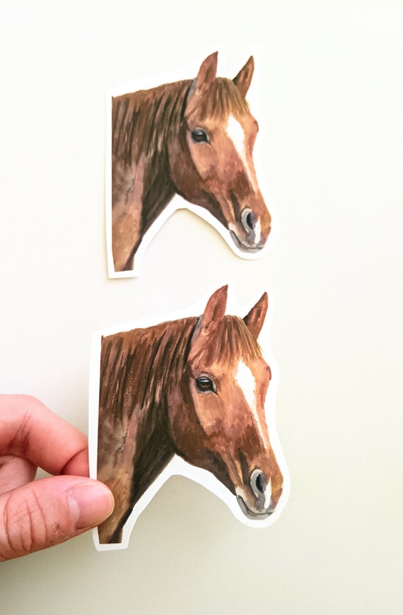 Horse Sticker Watercolor Vinyl Horse Stickers for Laptops | Etsy