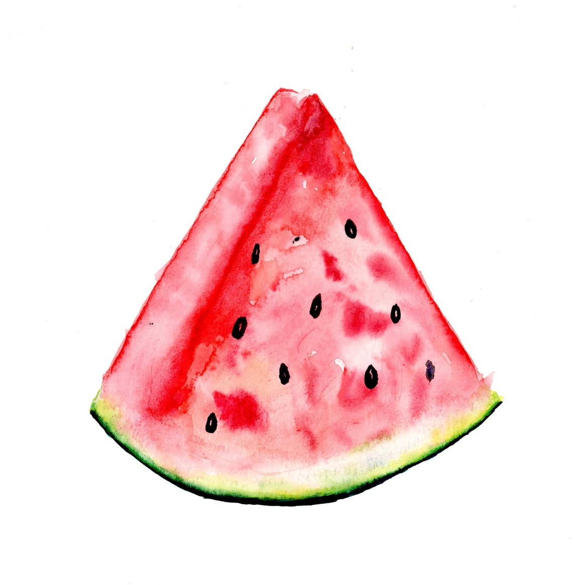 ORIGINAL Watercolor Watermelon Painting Botanical Watercolor | Etsy