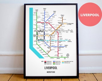 Liverpool Map Print | Etsy UK
