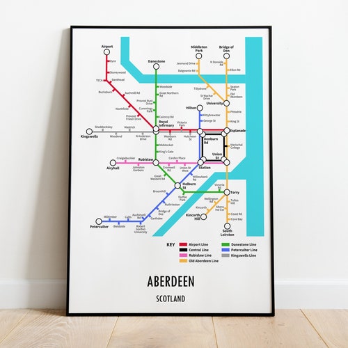 Aberdeen Aberdeenshire Scotland Underground Style Transport - Etsy UK