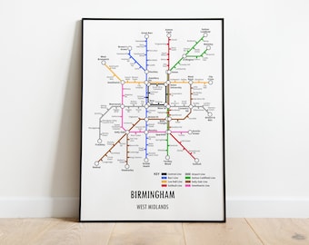 Belfast Northern Ireland Underground Style Transport Street Map Print ...