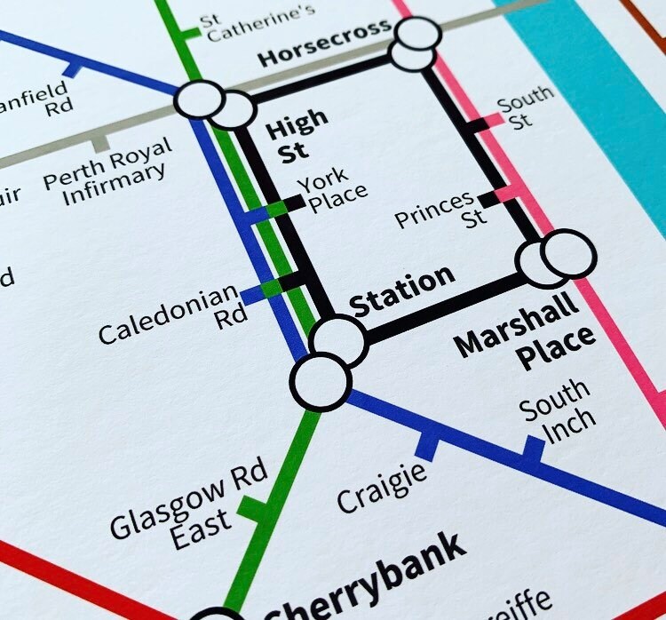 Perth Perthshire Scotland Underground Style Transport Street | Etsy