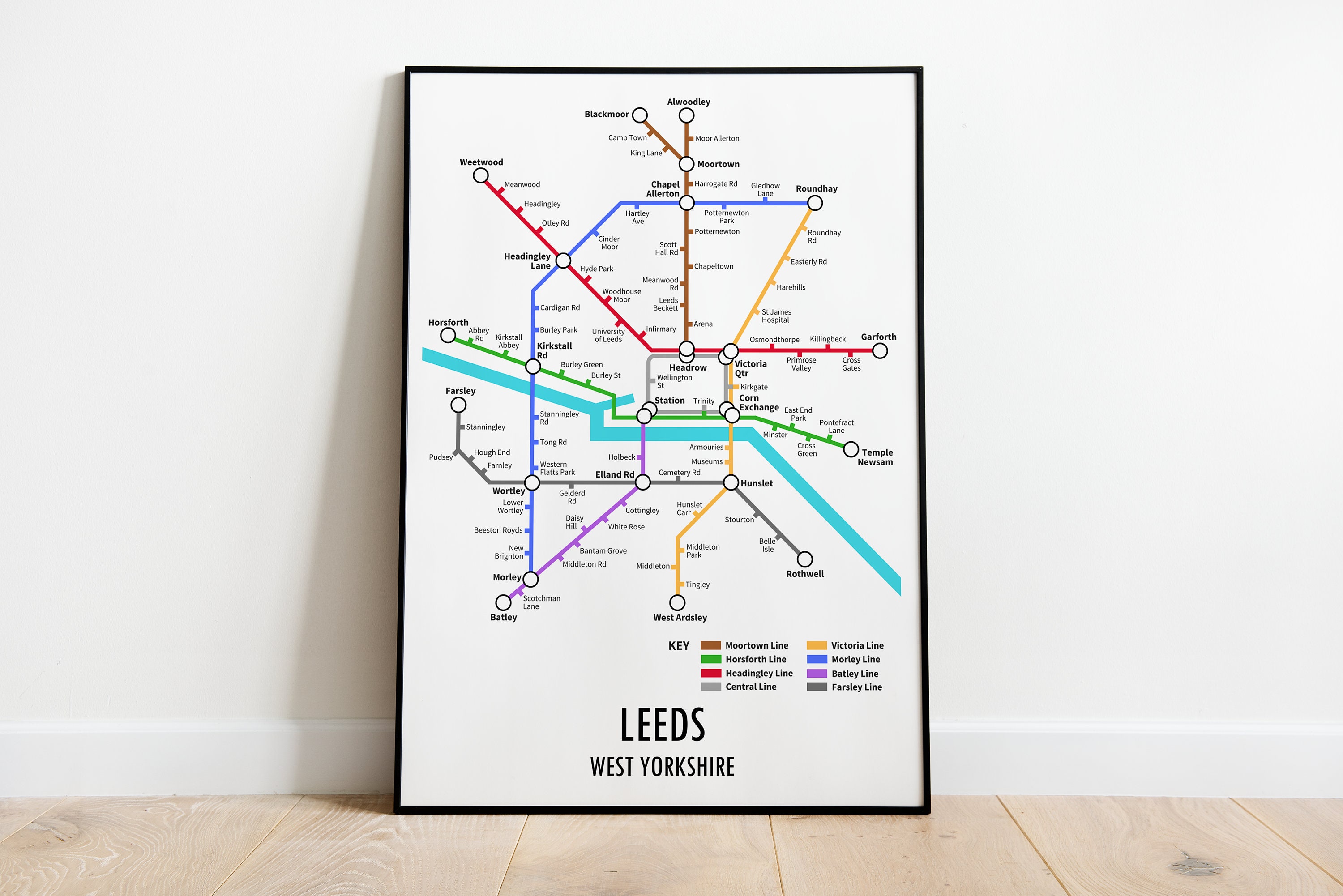Leeds West Yorkshire Underground Style Transport Street Map - Etsy UK
