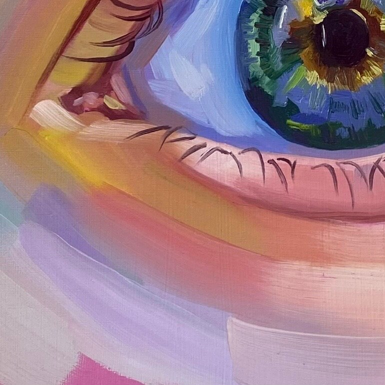 Eye Study, Oil on 8x8 Wood Panel - Etsy