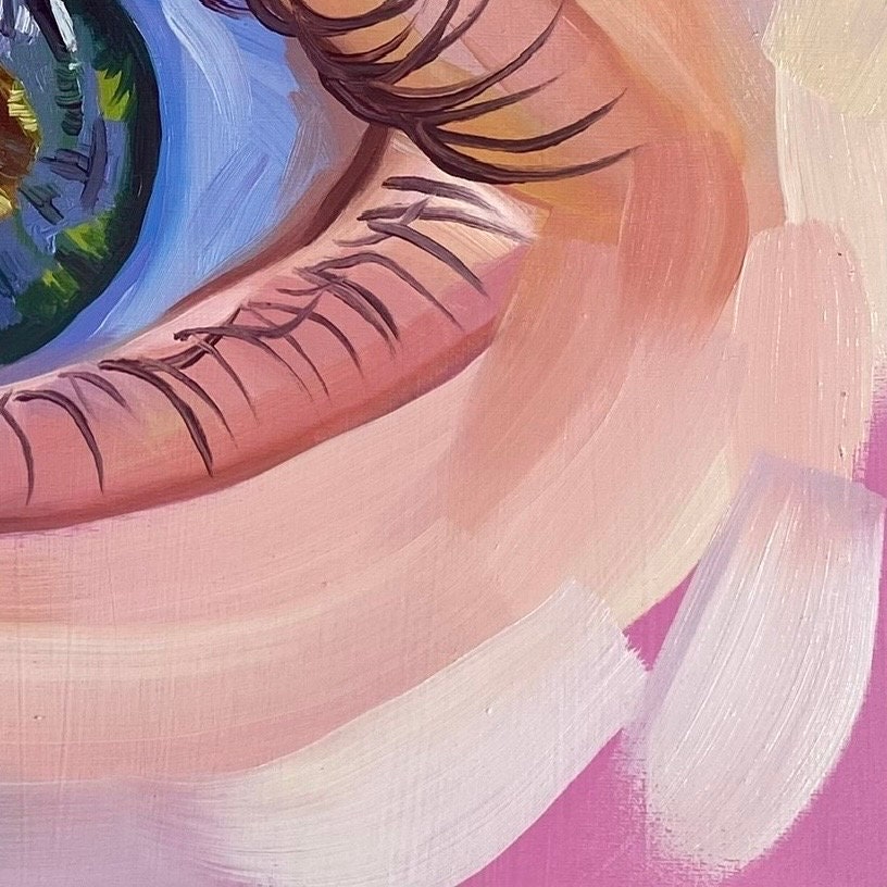 Eye Study, Oil on 8x8 Wood Panel - Etsy