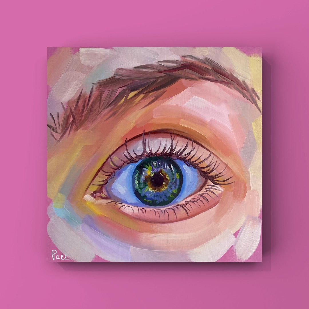Eye Study, Oil on 8x8 Wood Panel - Etsy