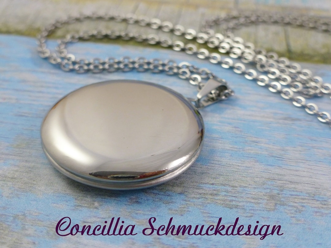 Stainless Steel Locket With Hinged Photo - Etsy