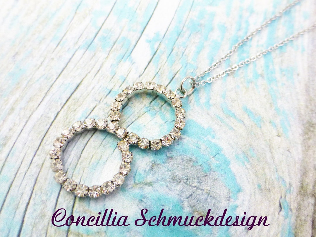 Infinity Glitter Stainless Steel Necklace - Etsy