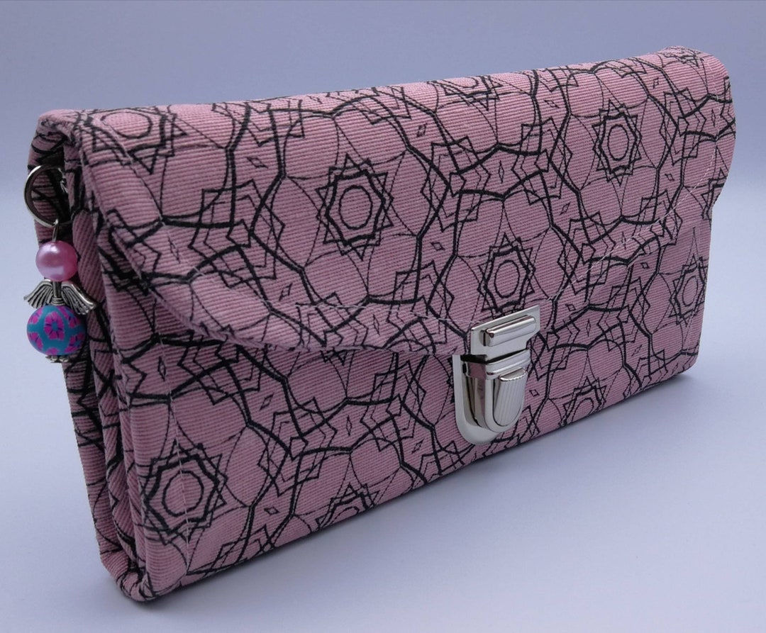 Beautiful Large Women's Wallet XL With Pattern, Old Pink, Purse, Sporty ...