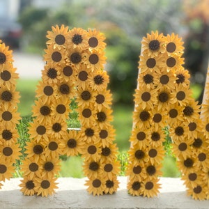 Custom letter sunflower letter sunflower decor sunflower | Etsy