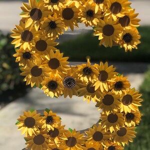 Custom letter sunflower letter sunflower decor sunflower | Etsy