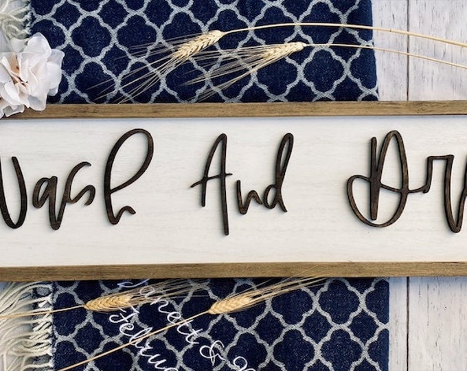 Laundry Room Sign, Laundry Sign, Wash and Dry Sign, Home Decor, Laundry ...