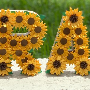 Custom letter sunflower letter sunflower decor sunflower | Etsy