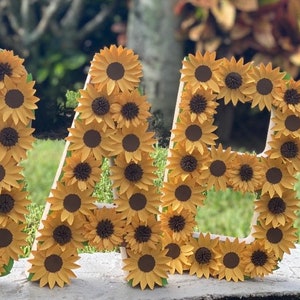 Custom letter sunflower letter sunflower decor sunflower | Etsy