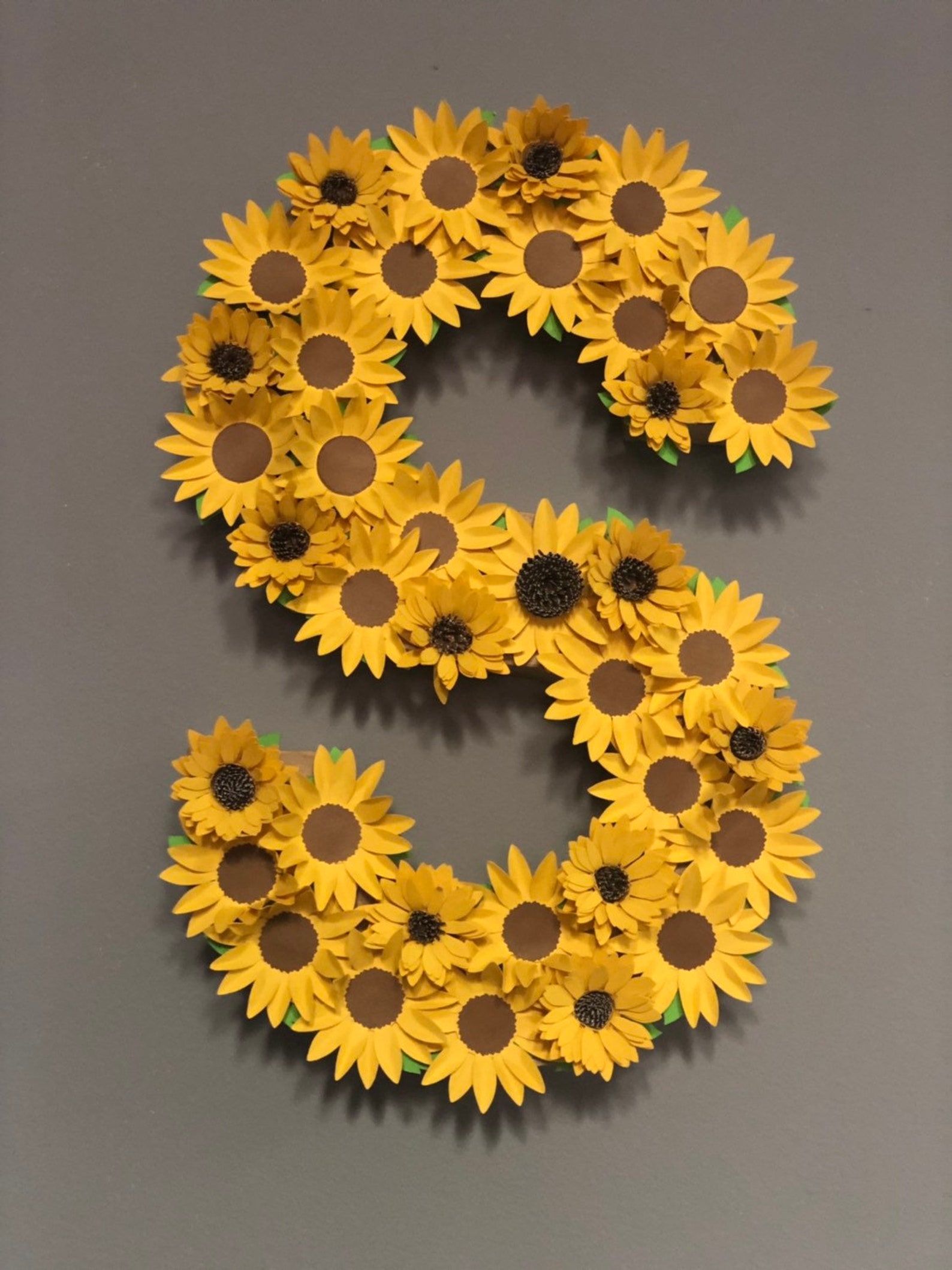 Custom letter sunflower letter sunflower decor sunflower | Etsy